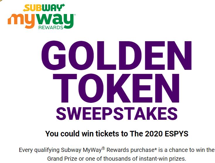Subway Instant Win - no purchase required!