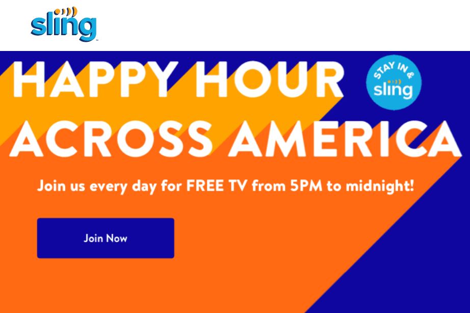 Watch TV for FREE with SLING Happy Hour!