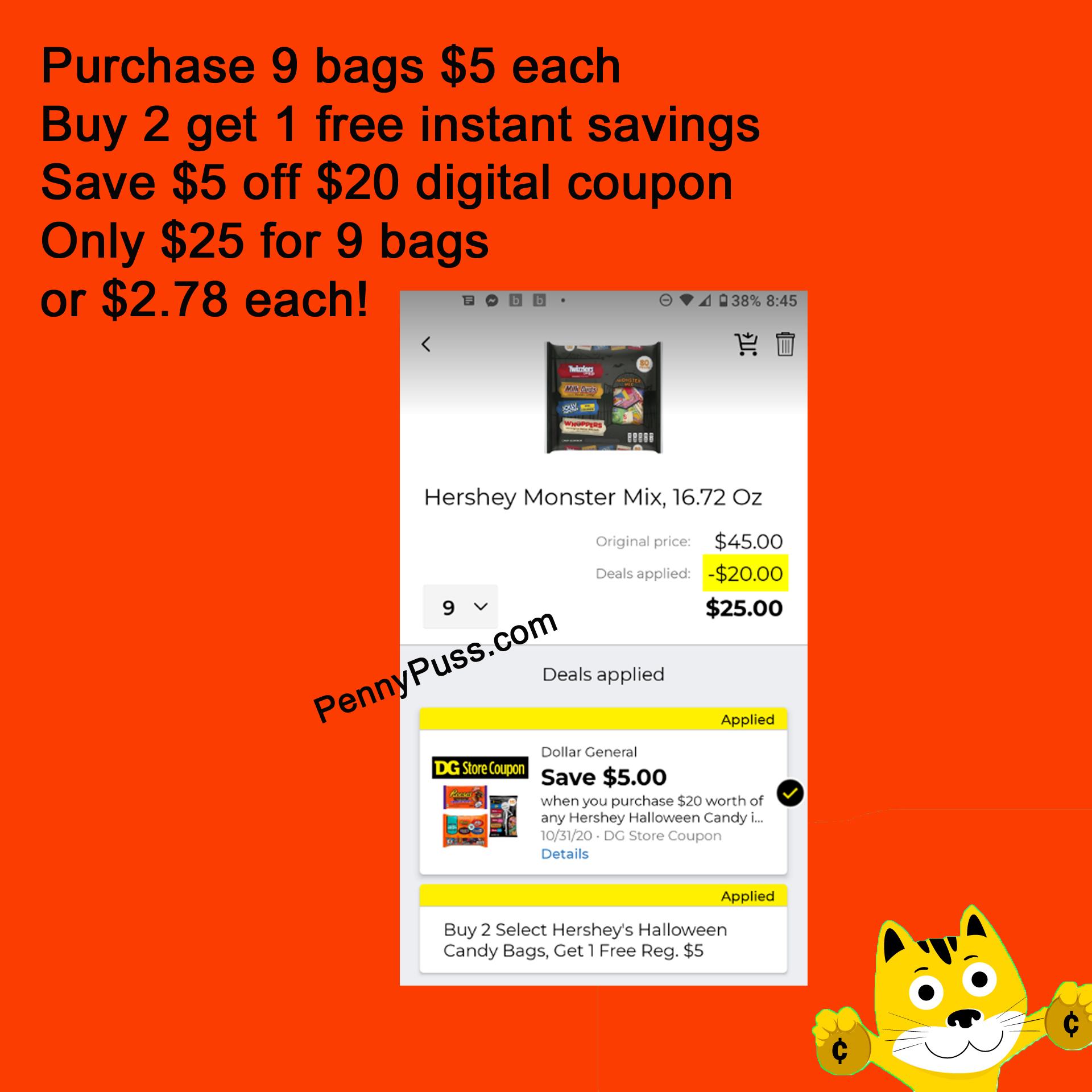 Dollar General stackable deal for Halloween Candy!