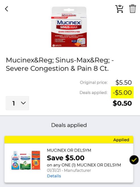 Dollar General 50¢ Mucinex!