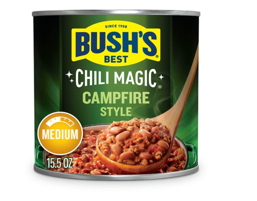 Bush's Best Campfire Chili Magic just over $1 a can wyb 12 w/ Coupon!