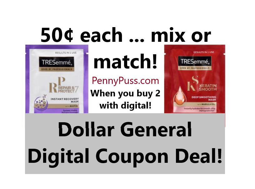 Dollar General (2) Tresemme Hair Masks 50¢ each w/ Digital!