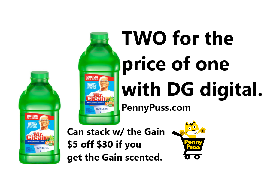 Dollar General: 2 Mr Clean Cleaners for the price of one after digital!