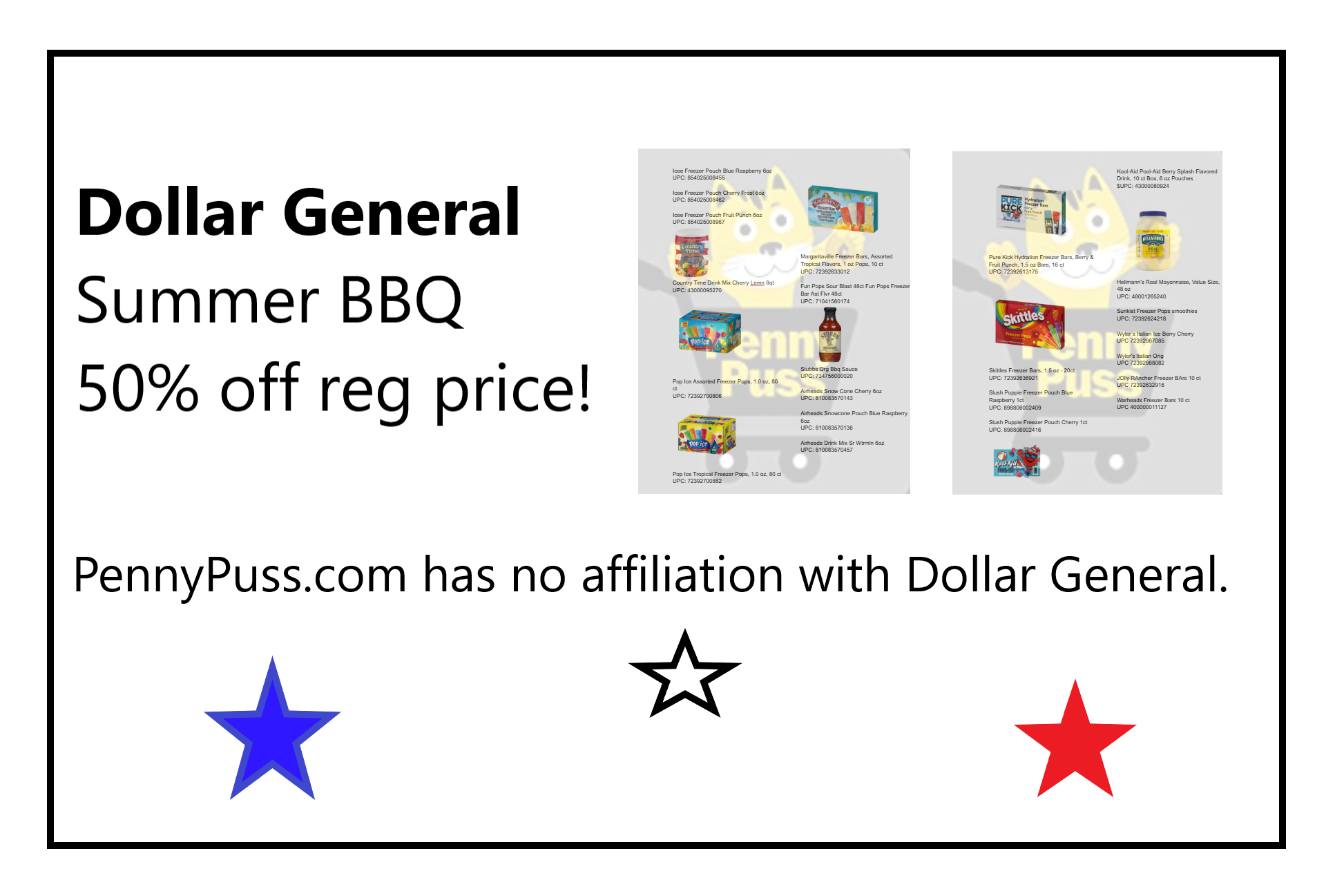 Dollar General "Summer BBQ" List that is 50% off right now